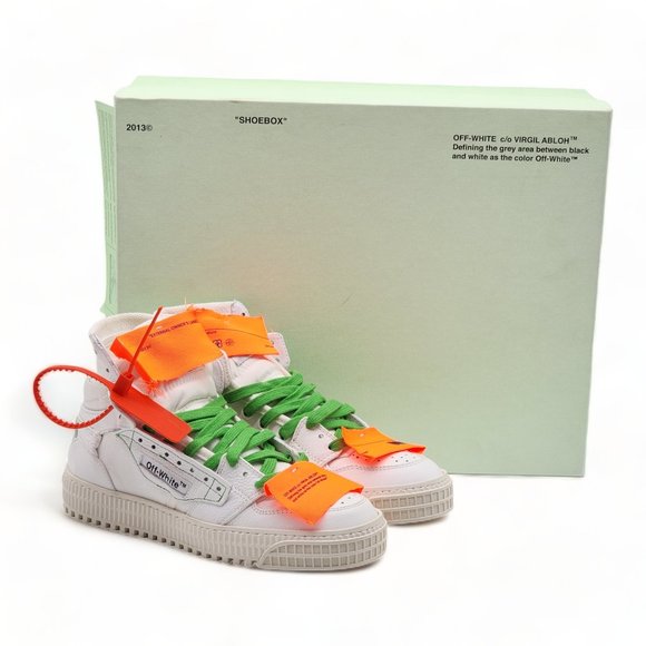 Off-White | Shoes | Offwhite Off Court 3 Hitop Sneakers White 35 | Poshmark